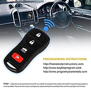 Pilida Keyless Entry Remote Control: Car Key Fob Compatible with Infiniti Nissan Altima Armada Maxima Quest Sentra 350Z| EX35 FX35 FX45 I35 G35 QX56 Replacement for KBRASTU15 (2 Pack)