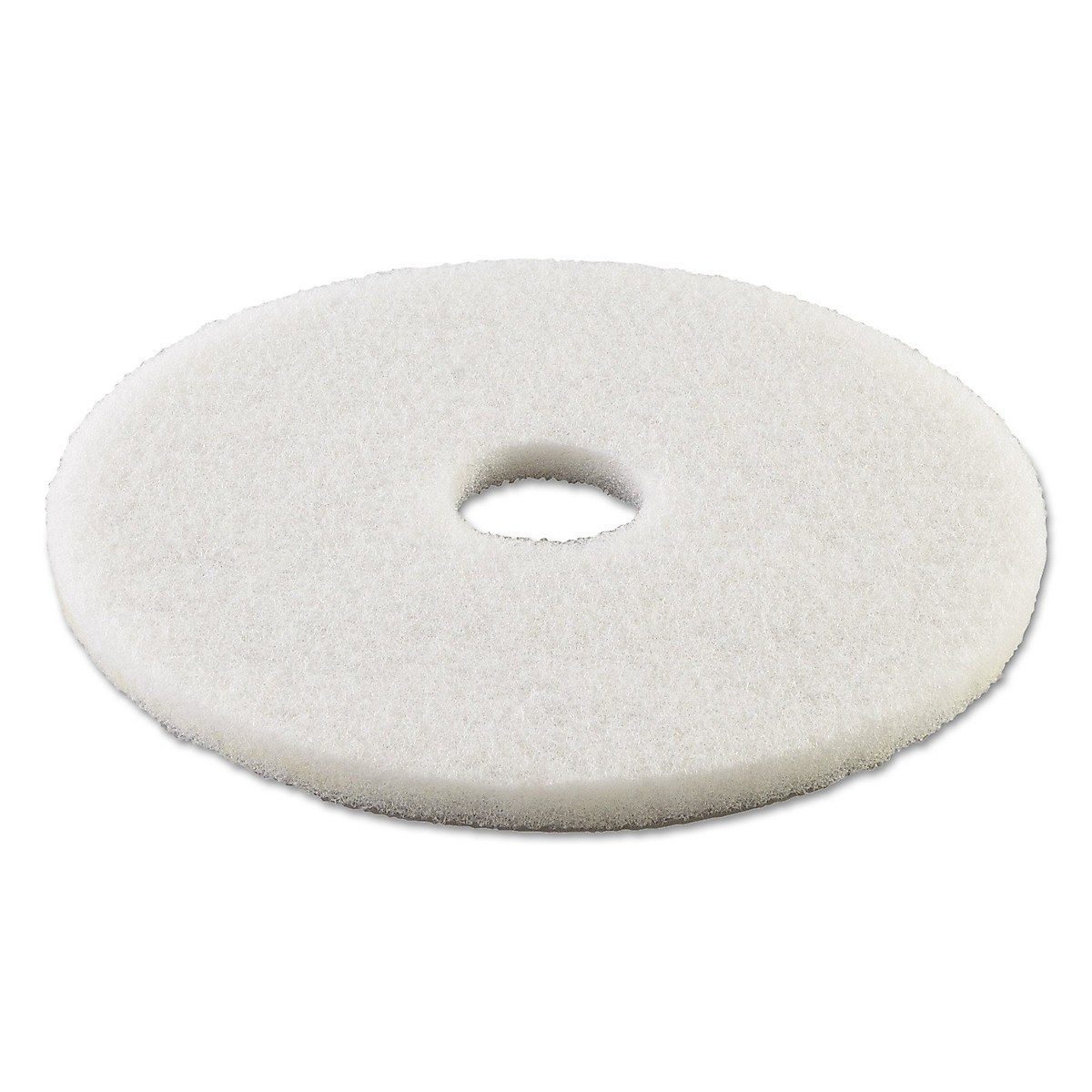 Boardwalk Polishing Floor Pads, 13" Diameter, White, 5/Carton