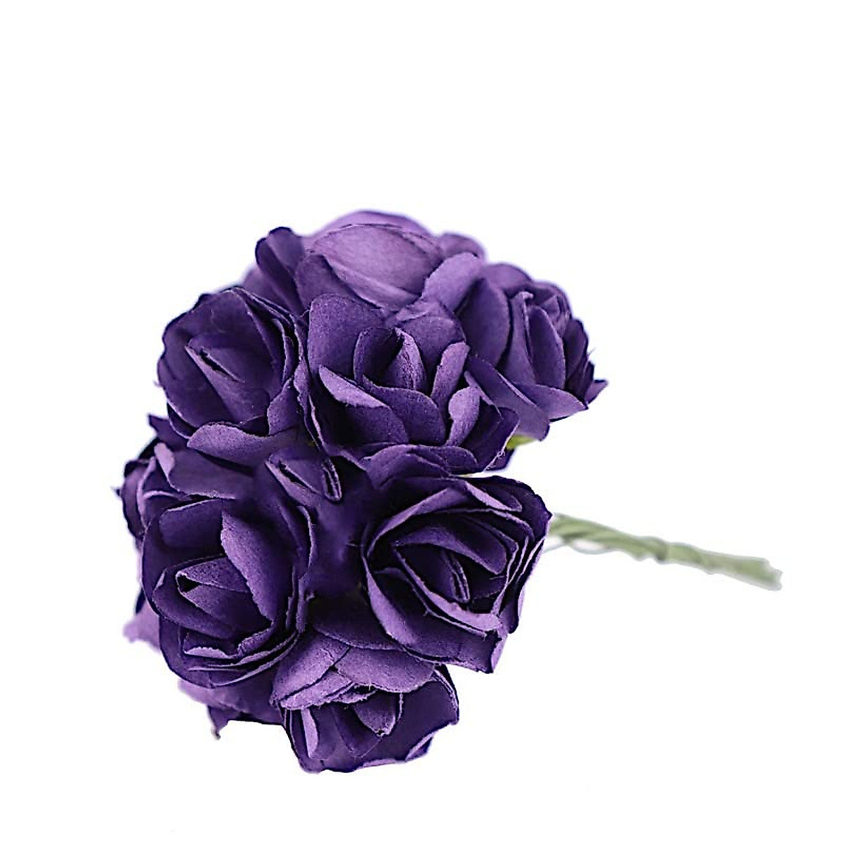 Balsa Circle 144 Purple Craft Paper Roses - Mini Flowers for DIY Wedding Birthday Party Favors Decorations Supplies Bulk