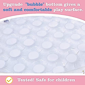 FUNFEED Inflatable Kiddie Pool, Unicorn Swimming Pool for Kiddie, Baby, Toddler, 75" X46" X37", for Ages 3+, Outdoor, Indoor, Garden, Backyard, Summer Water Party (Inflatable Unicorn Kiddie Pool)