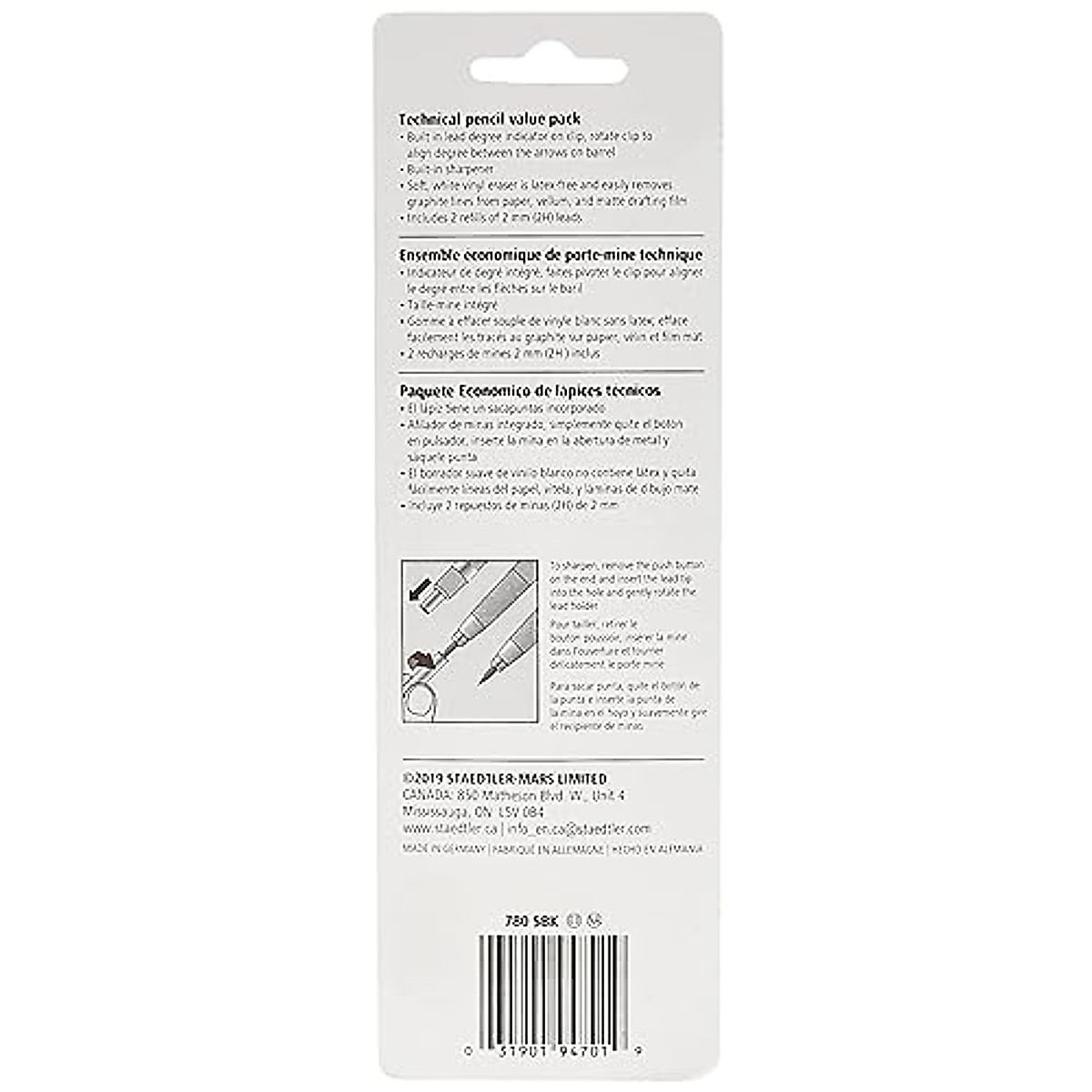 Staedtler Mars Technical Mechanical Pencil Set, 780SBK,Blue