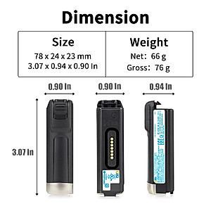 CBQ Replacement Battery fit for Zebra RS6000 WT6000 WT60A0 WT6300 RS60B0 WT63B0 WT60A0-TS WT60A0-TX WT60XX WT60B0 WT63B0-TX WT6000-TS RS60XX BTRY-NWTRS-33MA-02 BT000262A01 BT-000262