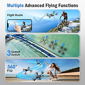 ATTOP Drone with Camera for Adults, 2K Live Video 120° Wide Angle APP-Controlled Camera Drone for Kids 8-12, Beginner Friendly with 1 Key Fly/Land/Return, Remote/Voice/Gesture/Gravity Control, FPV Drone w/ Safe Emergency Stop, 360° Flip, VR Mode, Carrying