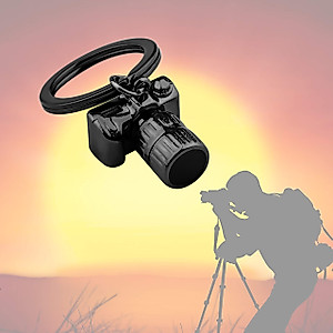 FUSTMW Photographer Gift Camera Keychain Photography Gift Black Camera Charm Jewelry Gifts For Photographer Lovers (Black)