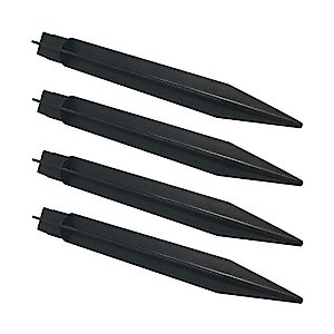 New Huing 4 PCs Plastic Spikes Solar Torch Lights Replacement ABS Plastic Spikes Ground Stake for Garden Lights