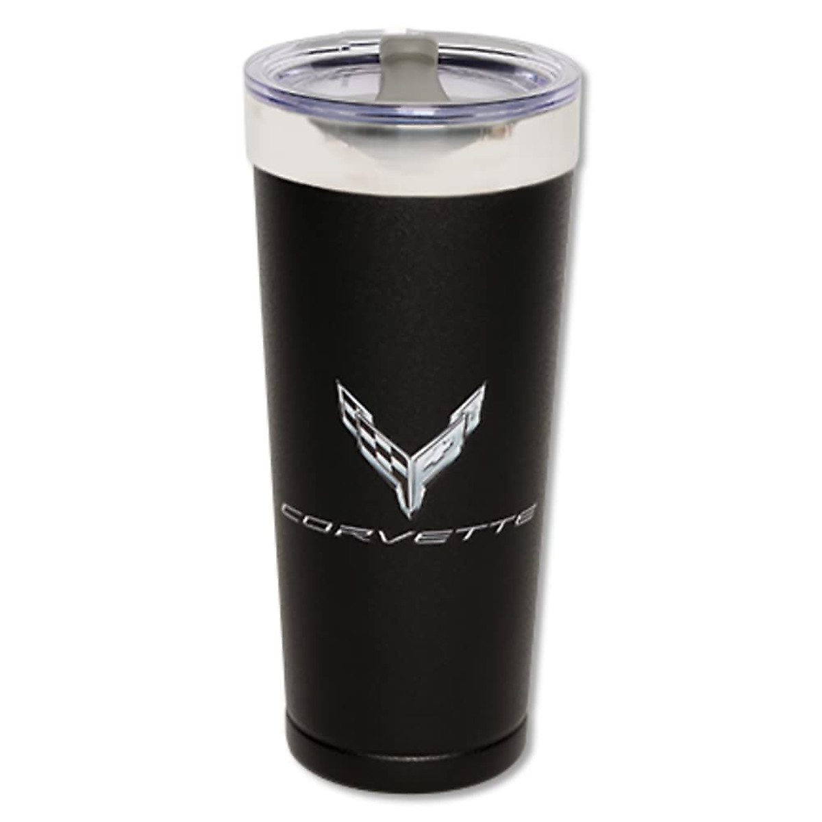 SR1 Performance C8 Corvette Metallic Tonal Tumbler Cup - Next Generation Travel Mug (Black)