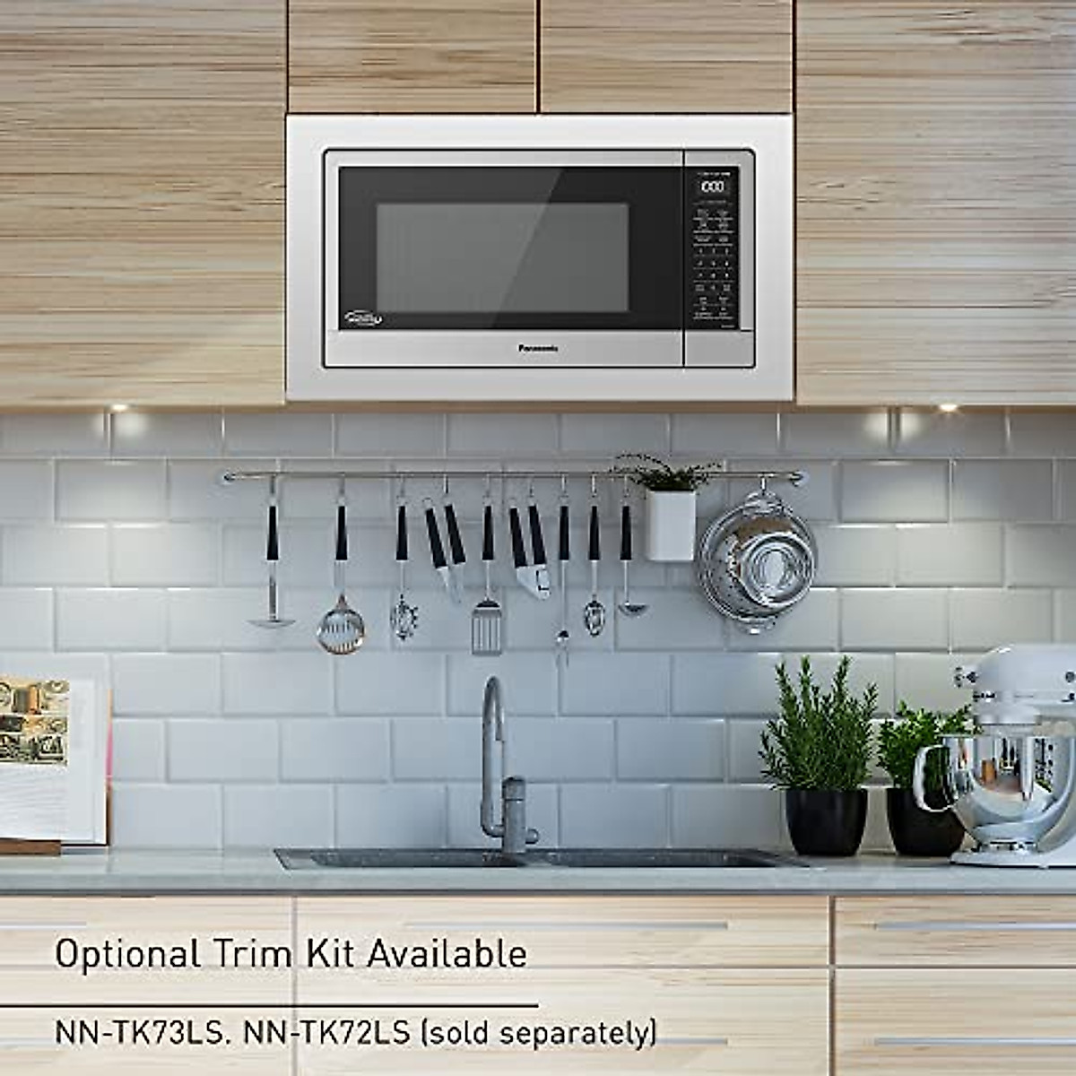 Panasonic NN-SN76LS 1.6 cu.ft Cyclonic Inverter Countertop Microwave Oven 1250Watt Power with Genius Sensor Cooking, Stainless Steel