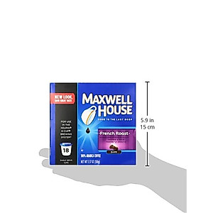 Maxwell House French Roast K-CUP Pods, 18 Count (Pack of 6)