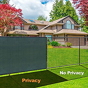 Amagabeli 6’x50' Shade Cloth Taped Fence 90% Blockage Privacy Fabric Screen Heavy Duty 6ft for Railing Cover Fence Fabric Screen Windscreen Outdoor 6ft Patio Sun Mesh UV Resistant Backyard Green