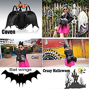 Women Backpack Novelty Bat Wings Daypack Gothic Purse Punk Lace Lolita Bag Lady, Black