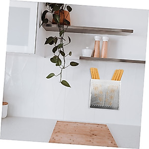 HANABASS Compartment Draining Square or Holder Stainless Dishwasher Compartments- Mesh Chopstick Hook Countertop Restaurant Fork Utensils for Rack- Steel Home Holderhanging with Organizer