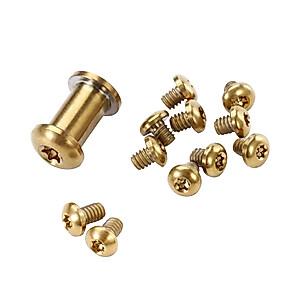 13-Piece Titanium Screw for Benchmade 535 Bugout, Mini Bugout 533 and Bailout 537, Complete Hardware Set Includes Pivot, Handle and Pocket Clip Screws, Gold