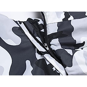 Keevoom Child Snowboarding Coat Waterproof Thick Rain Jackets Warm Fleece Lined Ski Jacket Hooded Outdoor Snow Jacket Camo Size 10