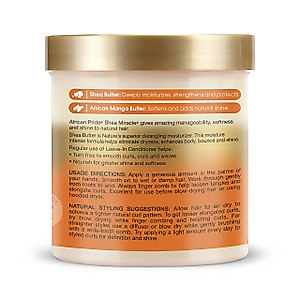 African Pride Shea Miracle Leave In Conditioner - Contains Shea & African Mango Butter to Smooth Curls, Coils & Waves, Nourishes Hair, 15 oz