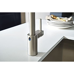 Moen Align Spot Resist Stainless Steel Motionsense Wave Sensor Touchless One-Handle High Arc Spring Pre-Rinse Pulldown Kitchen Faucet with Sprayer, 5923EWSRS