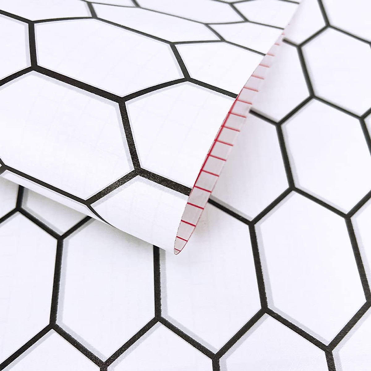 Yifasy Drawer Shelf Liner Honeycomb Self-Adhesive Furniture Lining Paper Sheet Removable Ins Style Wallpaper 118x18 Inch