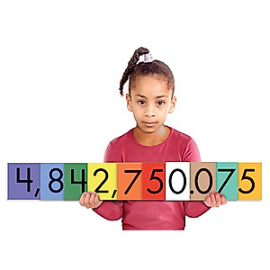 Essential Learning Products 10-Value Decimals to Whole Numbers Place Cards Set