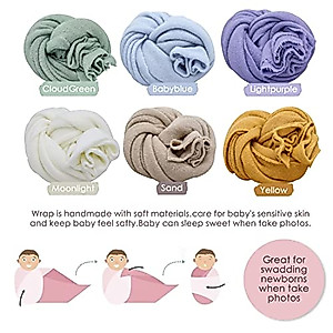 Newborn Posing Wrap Newborn Photography Props Soft Stretch Knit Blanket Handmade Wrap for Baby Boys Girls Photoshoot