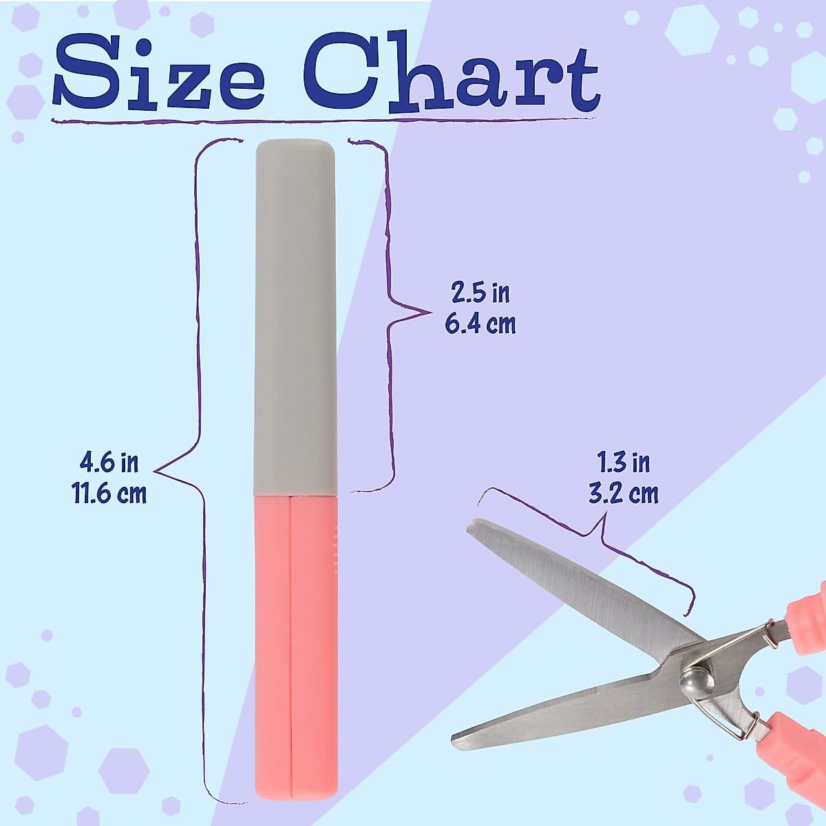 JubileeYarn Mini Pen Portable Travel Safety Scissors - Pink - 1 Pair