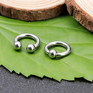 Cisyozi 8G Septum Rings Jewelry Large Ear Earrings Gauges Septum Stretcher kit 8gauge Surgical Stainless Steel Big Wide Septum Nose Earrings Gauges Tunnel Plug Hoop Stretch Piercing Jewelry Women Men