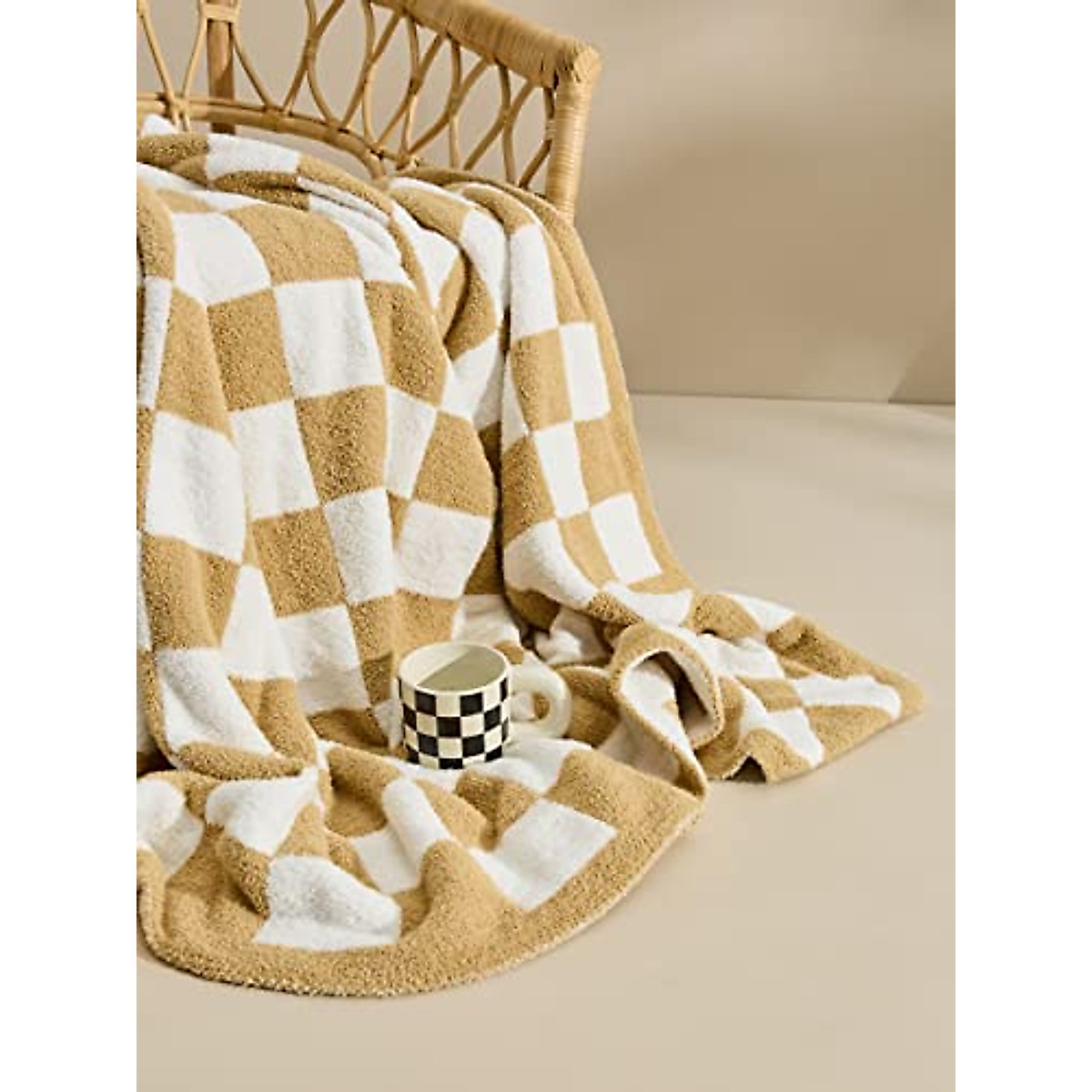 Aycery Ultra Soft Microfiber Checkered Throw Blanket - Checkerboard Grid Design, Warm and Cozy Decor for Home Bed Couch (60''x79'')