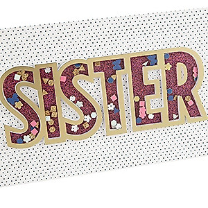 Hallmark Signature Birthday Card for Sister (Confetti Shaker) (799RZH1031)
