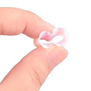 Oyaface 20 PC Tunnel Set Soft Silicone Flesh Tunnel Plug Eyelet 2g-25mm Flexible Ear Stretching Gauge Lightpink