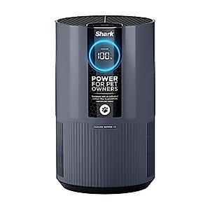 Shark HP102PETPR Clean Sense Air Purifier for Home, Allergies, Pet Hair, HEPA Filter, 500 Sq Ft Small Room, Bedroom, Captures 99.98% of Particles, Pet Dander, Fur, Allergens & Odor, Portable, Imperial