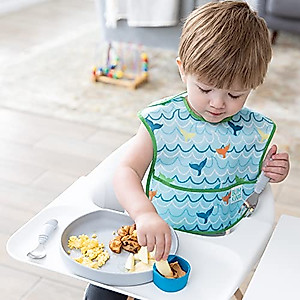 Bumkins Baby Silicone Little Dippers for Baby Bowls, Sauce Dish, Attaches to Dishes and Plates, Holds Dip and Sauce, Baby Led Weaning for Babies 6 Months (3-Pack)