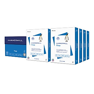 Hammermill Printer Paper, 20 Lb Copy Paper, 8.5 x 11 - 8 Ream (4,000 Sheets) - 92 Bright, Made in the USA