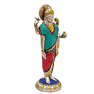 Amazon Brand - Umi Dhanvantri Dhanvantari God Idol Statue Inlay Work (Height 18.5 Inch)