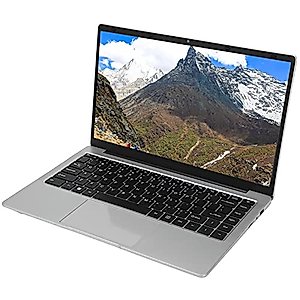 Acogedor 14in Slim Laptop, 1920x1080 HD Screen, 6G RAM, for Intel J4105 CPU, with Touchpad Keyboard, Webcam, HDMI, Bluetooth, Thin Portable Laptop Computer (Silver)