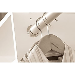 1 Pair for 1 5/16" Diameter Closet Rod Wardrobe Tube End Supports (Polished chrome)