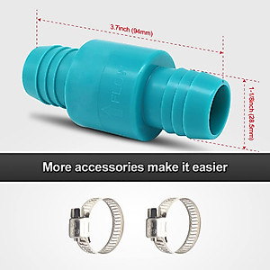 Marine Bilge Pump Hose 1-1/8 Inch Plumbing Kit, 1-1/8 Inch Check Valve