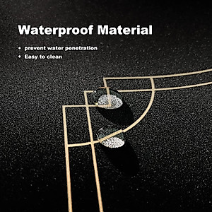 YUZPKRSI 70 x 35 Inch Texas Hold'em Poker Mat Waterproof, 8 Players Poker Table Mat Water Repellent, Portable Poker Table Top Topper with Thicken Carrying Bags for Poker Games, Blackjack, Casino