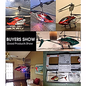 Remote Control Helicopter, S107H-E Aircraft with Altitude Hold, One Key take Off/Landing, 3.5 Channel, Gyro Stabilizer and High &Low Speed, LED Light for Indoor to Fly for Kids and Beginners(Red)