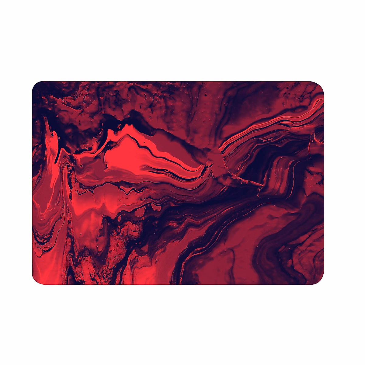 Hard Case Compatible with New MacBook Air 13 Inch Case 2020 2019 2018 Release Model A2337 M1 A2179 A1932 with Retina Display and Touch ID, Matt Plastic Hard Shell Case Cover - Black & red