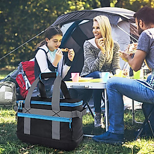 ABCCAMPING Camping Cooler Bag, Soft Sided Cooler, 50-Can Insulated Lunch Cooler Bag, Leak Proof Soft Cooler Bag Cooler Bag， Keep 24 Hours for Camping, Fishing, Hiking, Picnicking, Beach