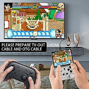 Anbêrnic RG35XX Handheld Emulator Pocket Retro Handheld Game Console, Built-in 64G TF Card 5474 Classic Games 3.5 Inch IPS Screen Linux System Support HDMI TV Output (Transparent White)
