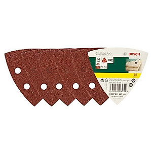 Bosch Accessories 2607019487 25-Piece Sanding Sheet Set for Delta Sander Grit 40