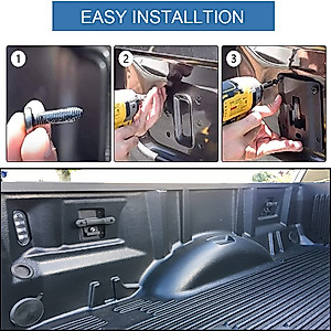 Bed Tie Down Anchors for Ford F150 F250 F350 2015-2021 Truck Cargo Bed Tie Downs Boxlink Cleats with Plates, Replacement for FL3Z99000A64B FL3Z-9928408-AB