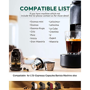 Refillable Coffee Capsule made of Stainless Steel for Refilling - Reusable Refill Capsules for Nespresso Machines Espresso Capsule with Tamper (Gift Set (1 Pod,1 Tamper)