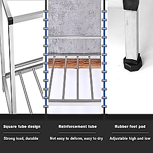 Large Free Standing Wash Station Tubs and Drainage，Commercial Garage Single Bowl Stainless Steel Sink，Free Standing，for Laundry Room, Basement, Utility Room,Outdoor and Indoor. ( Size : 82*45*75+Cold