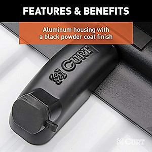 CURT 23256 5th Wheel Base Rail Lock, 1/2-Inch Pin Diameter, Fits All Industry-Standard Rails,Black & Chrome