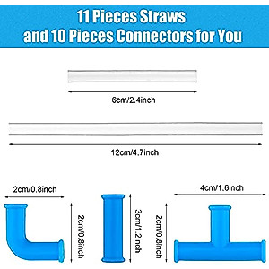DIY Crazy Straws Connectors 21 pcs, Drinking Straws to Children play Game Straws, Cool Silly Gaming Straws
