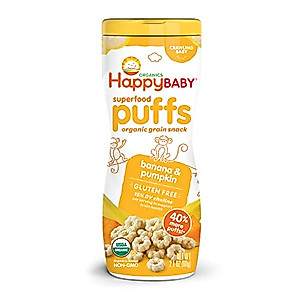 Happy Baby Banana Puffs, Finger Food, Organic, 2.1 oz