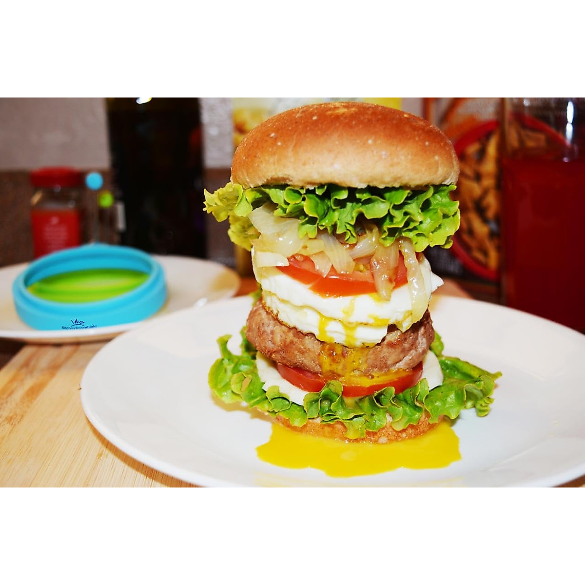 Silicone Egg Rings, Premium Nonstick Multicolored Cooking Ring Molds for Eggs, Pancakes, Mcmuffin Breakfast Sandwiches, English Muffins, Crumpets, and More (4-Pack)