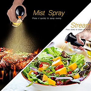 Oil Sprayer for Cooking, Olive Oil Sprayer, Olive Oil Spray Bottle, 230mL cooking Oil Sprayer for Air Fryer glass Oil Mister Spray Bottle for Cooking BBQ Roasting Salad Kitchen Baking oil spritzer