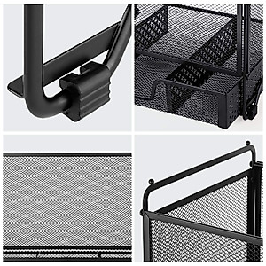 Bextsware Auledio Mesh Basket Files Box with Sliding Drawer for Hanging Files, Desk File Folder Metal Organizer Storage for Office, School, Countertop, Desktop