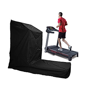 FLR Treadmill Covers Black Dustproof Waterproof Running Machine Protective Cover Lightweight Durable Treadmill Cover for Indoor Or Outdoor Home Treadmill- 64x29x43inches (M)